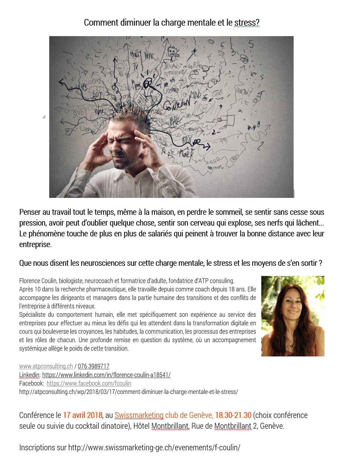 Conférence au CRELAC - Le stress et la pression au travail quelles ...